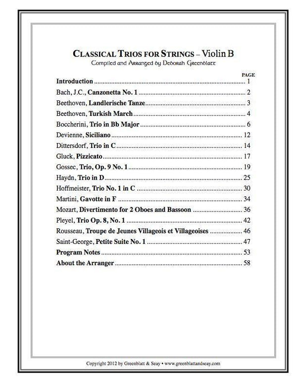 Classical Trios for Strings Violin B – Lark in the Morning