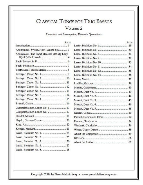 Classical Tunes for Two Basses, Volume 2 - Lark in the Morning