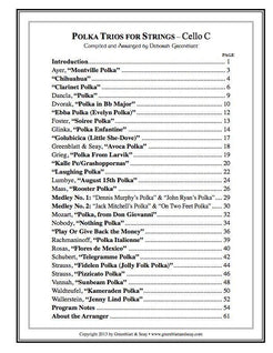 Polka Trios for Strings - Cello C – Lark in the Morning