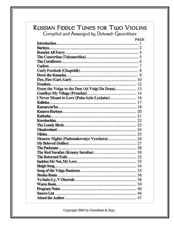Russian Fiddle Tunes for Two Violins – Lark in the Morning